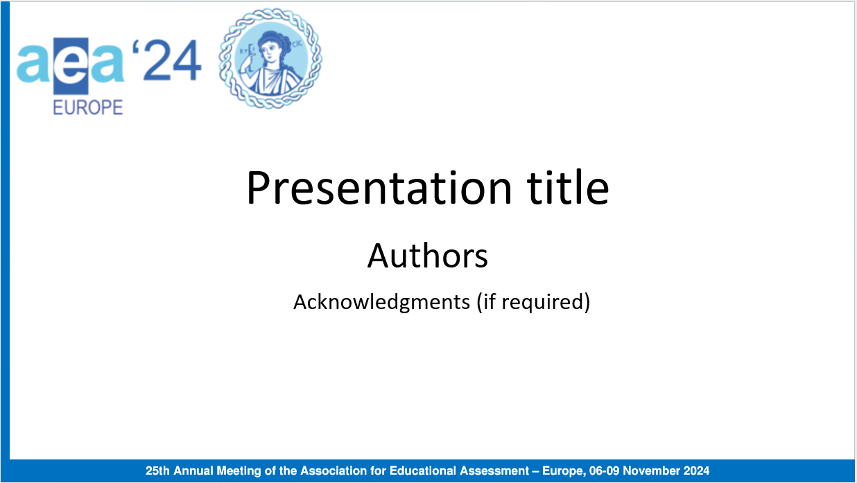 information for presenters | AEA E